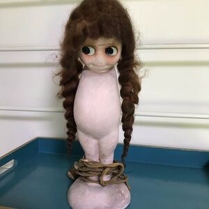 Kewpie | Accents | Kewpie Doll Vintage Chalk With Real Human Hair And ...